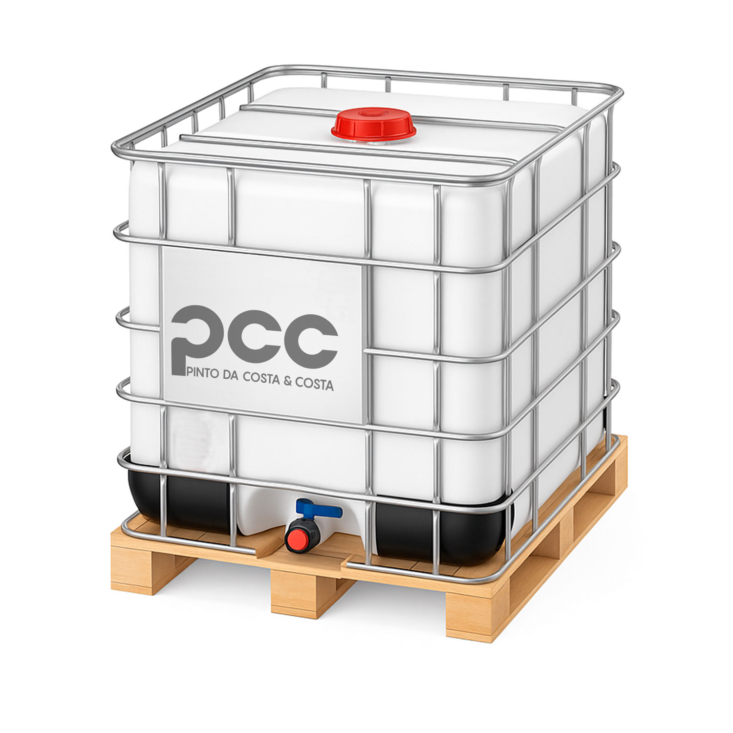 IBC 1000L Palete Madeira